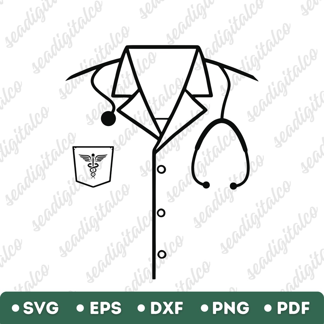 Doctor Coat SVG, Doctor Outfit SVG, Lab Coat Clipart, Doctor Jacket Svg ...