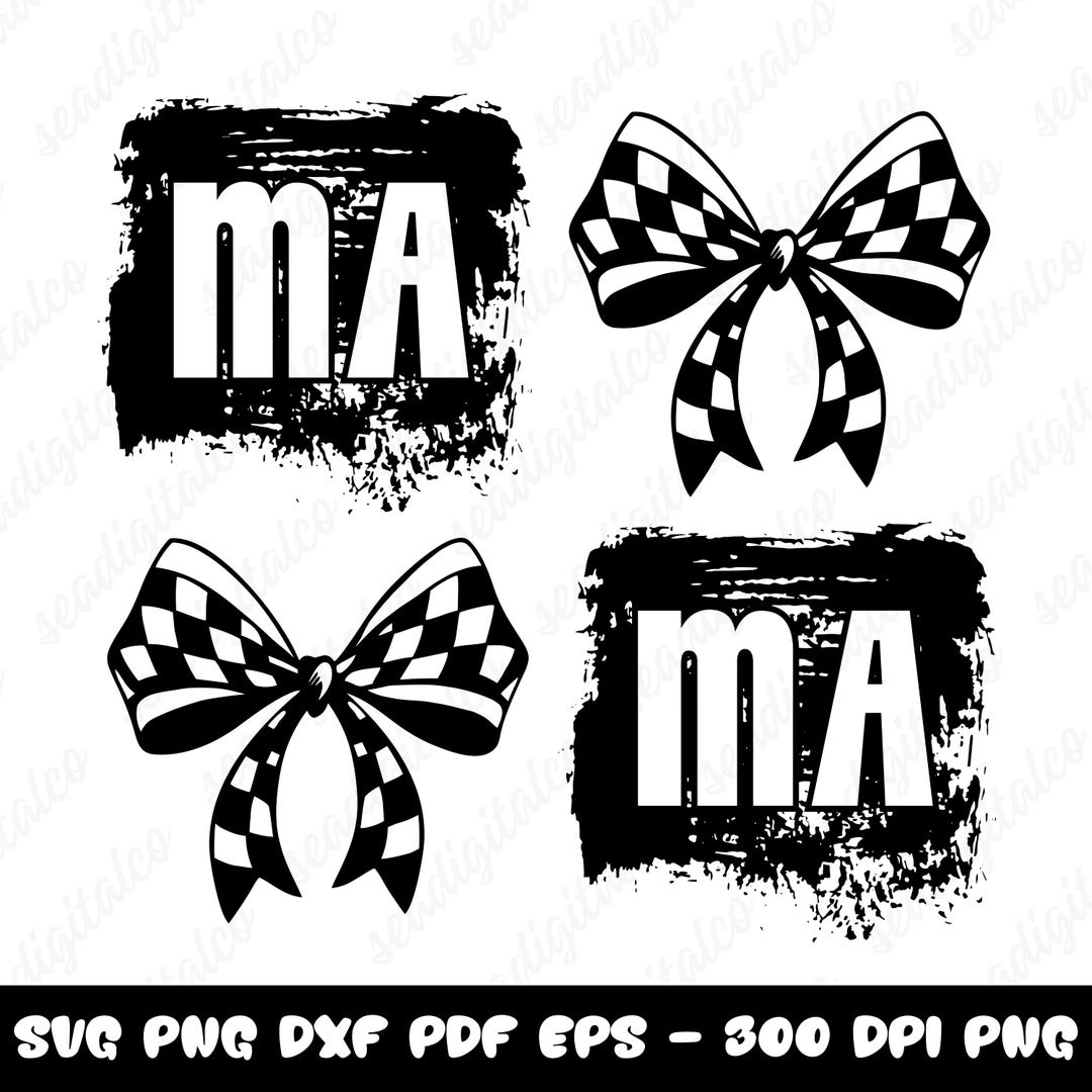 Retro Mama Checkered Bow SVG PNG, Trendy Coquette Mom Clipart, Cute ...