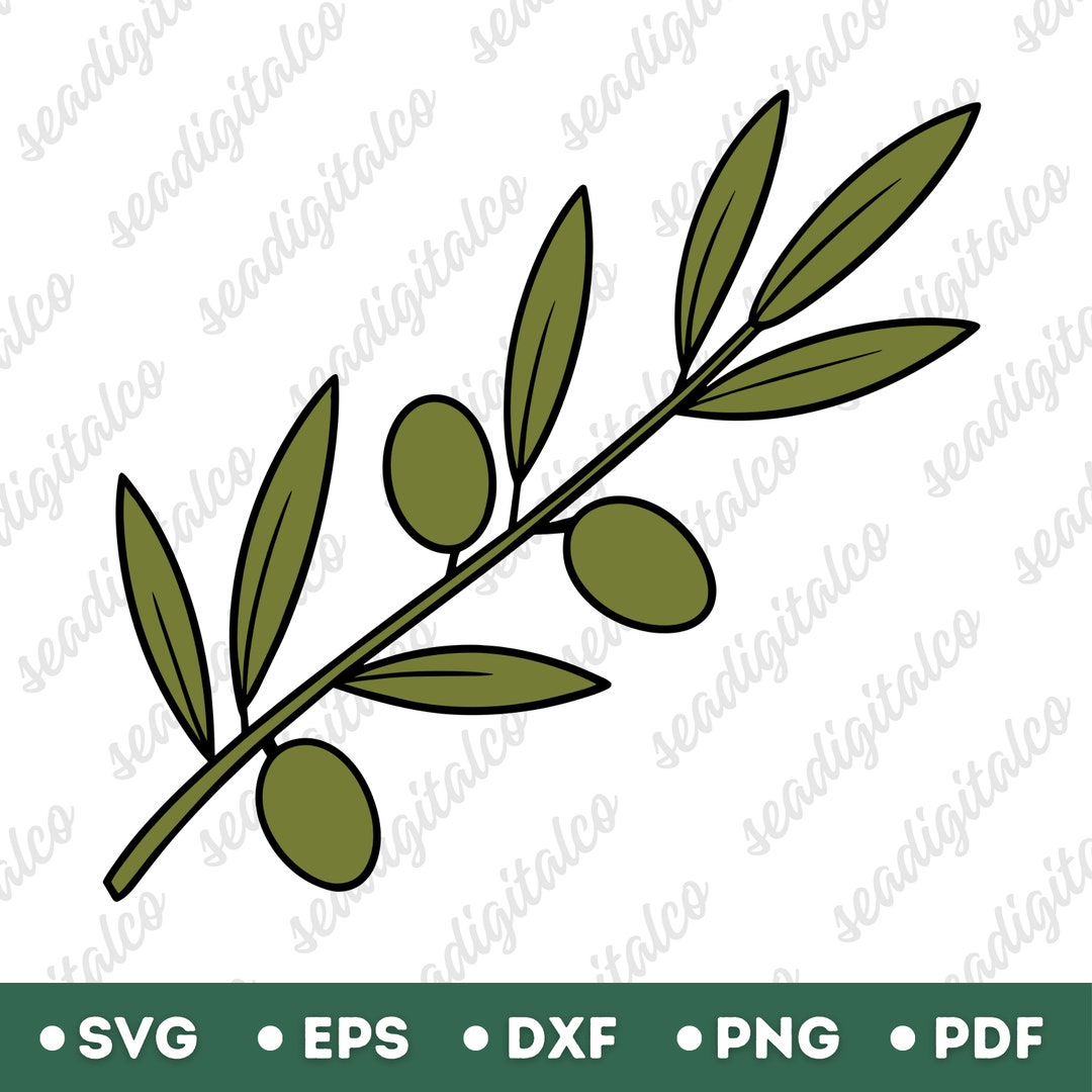 Olive Branch Svg, Olive Svg, Olive Silhouette, Olive Tree Clip Art ...