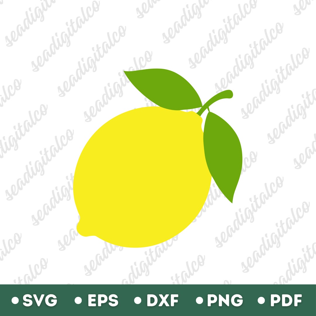 Lemon SVG Files for Laser Cutting, Citrus Fruit Vector Designs, Lemon ...