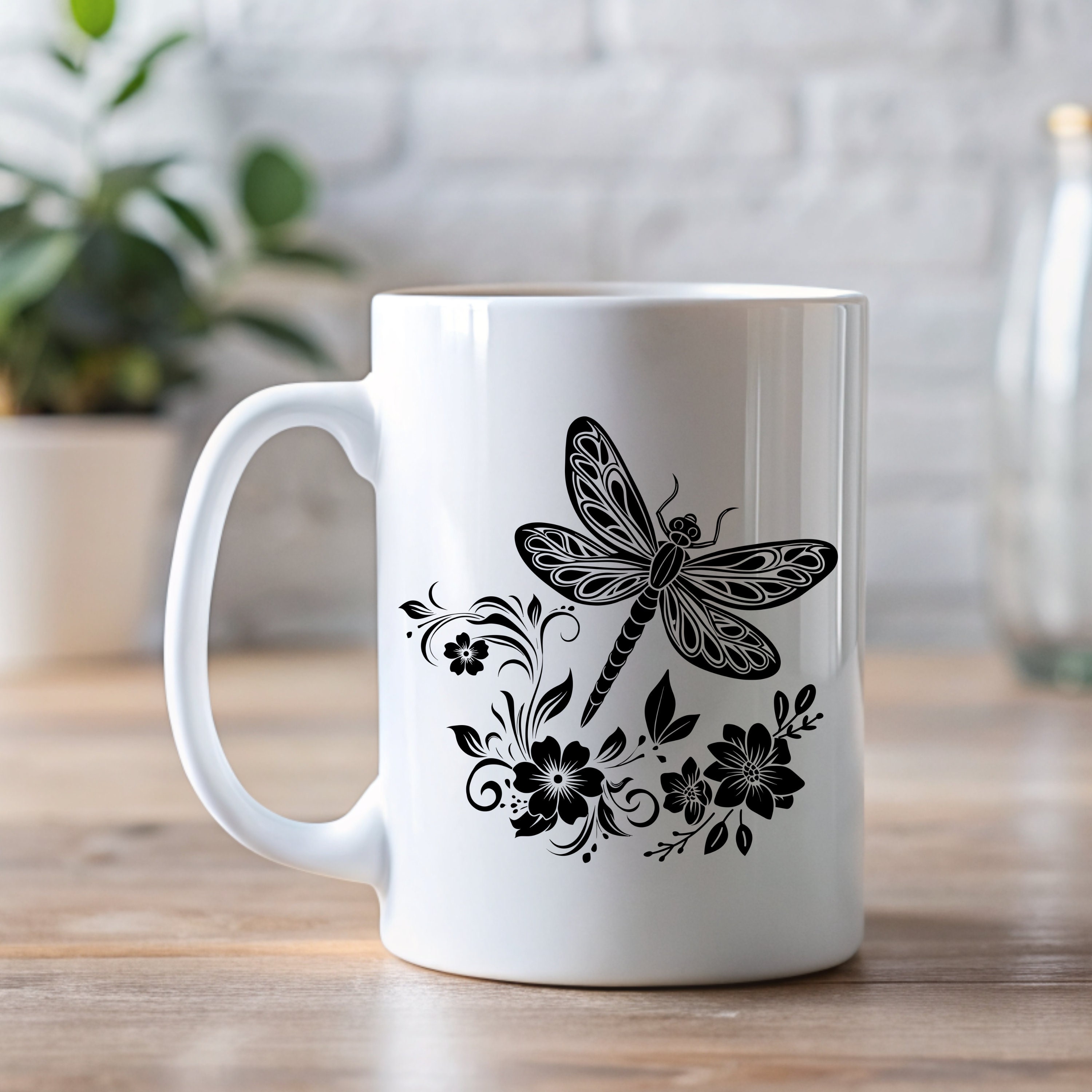 Dragonfly With Flowers Svg, Dragonfly Svg, Dragonfly Svg Cut Files for ...