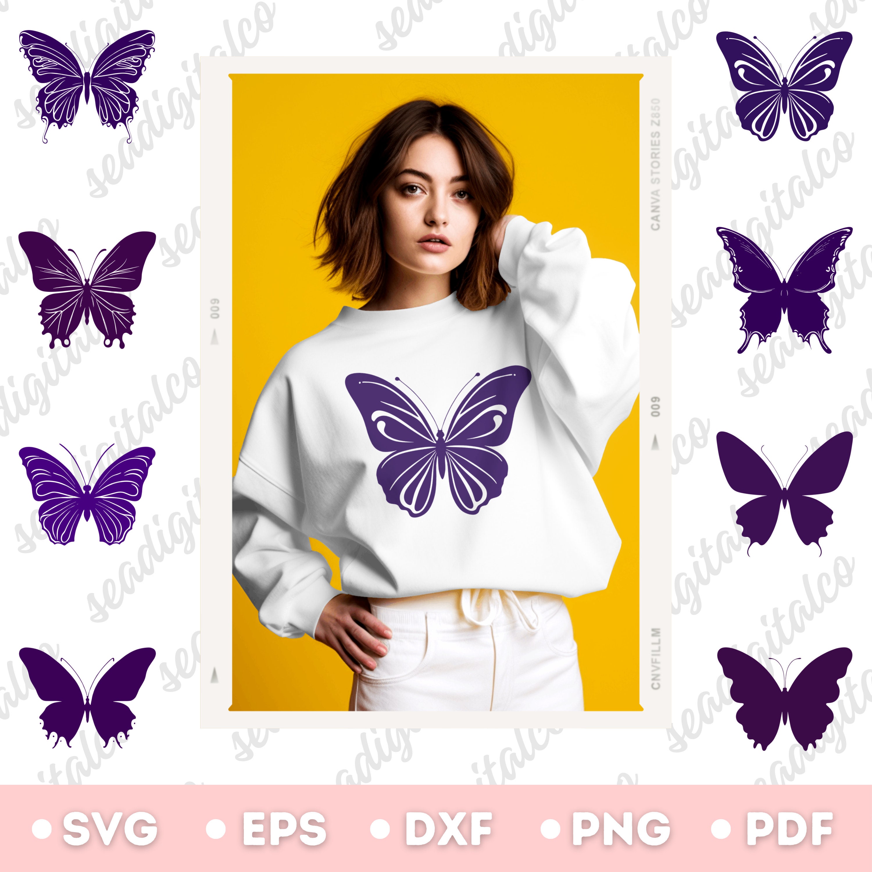 Butterfly Svg Bundle, Purple Butterfly Svg, Butterfly Clipart ...