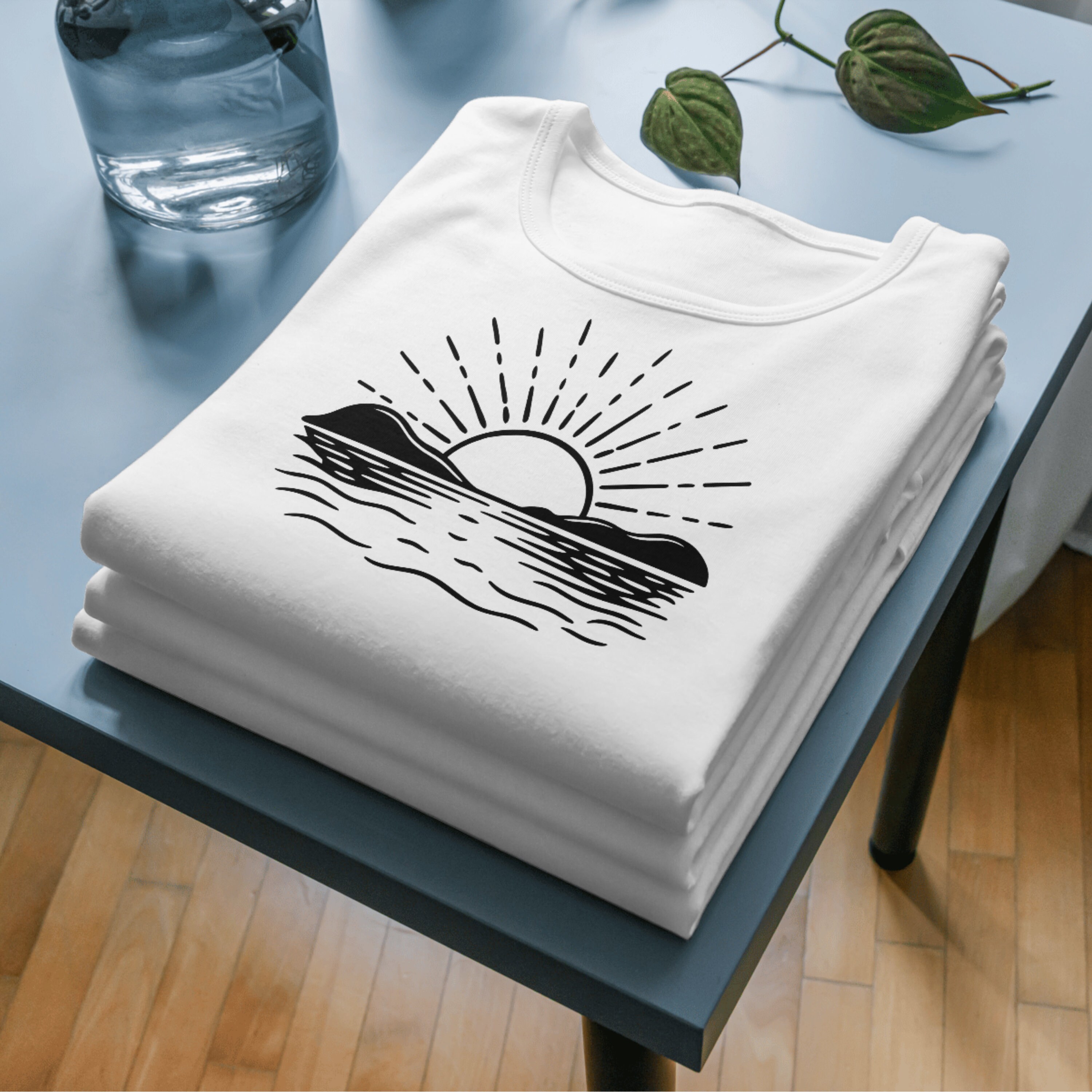 Sunrise SVG, Sun Svg for Cricut, Sunset Silhouette, Ocean and Sun Svg ...