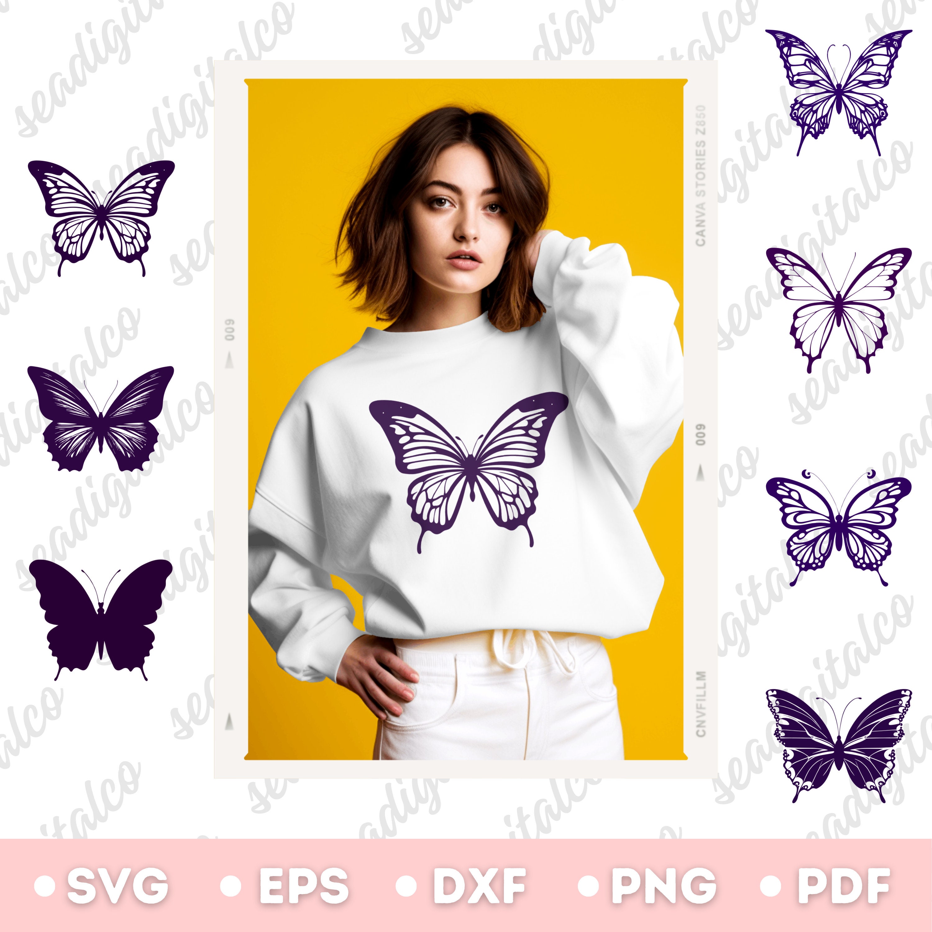Butterfly Svg Bundle, Purple Butterfly Svg, Butterfly Clipart ...