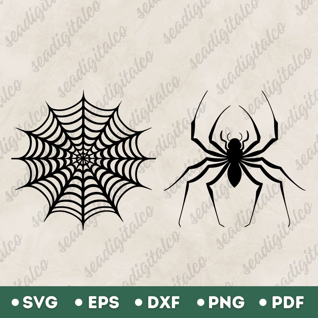 Spider Web SVG, Spider SVG, Cobweb Cricut, Spider Silhouette, Spider ...