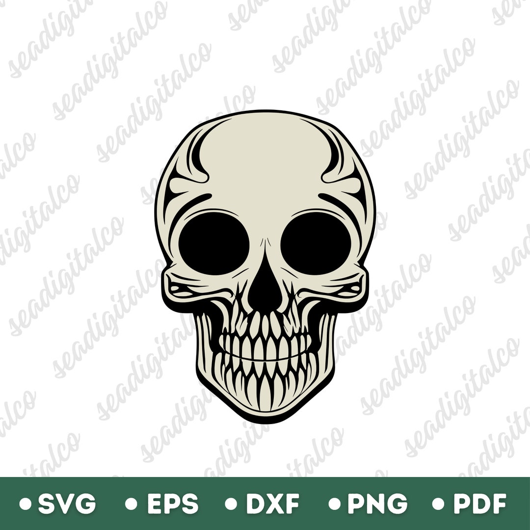 Skull Svg File, Human Skull Svg, Skull Svg Cut Files for Cricut, Skull ...