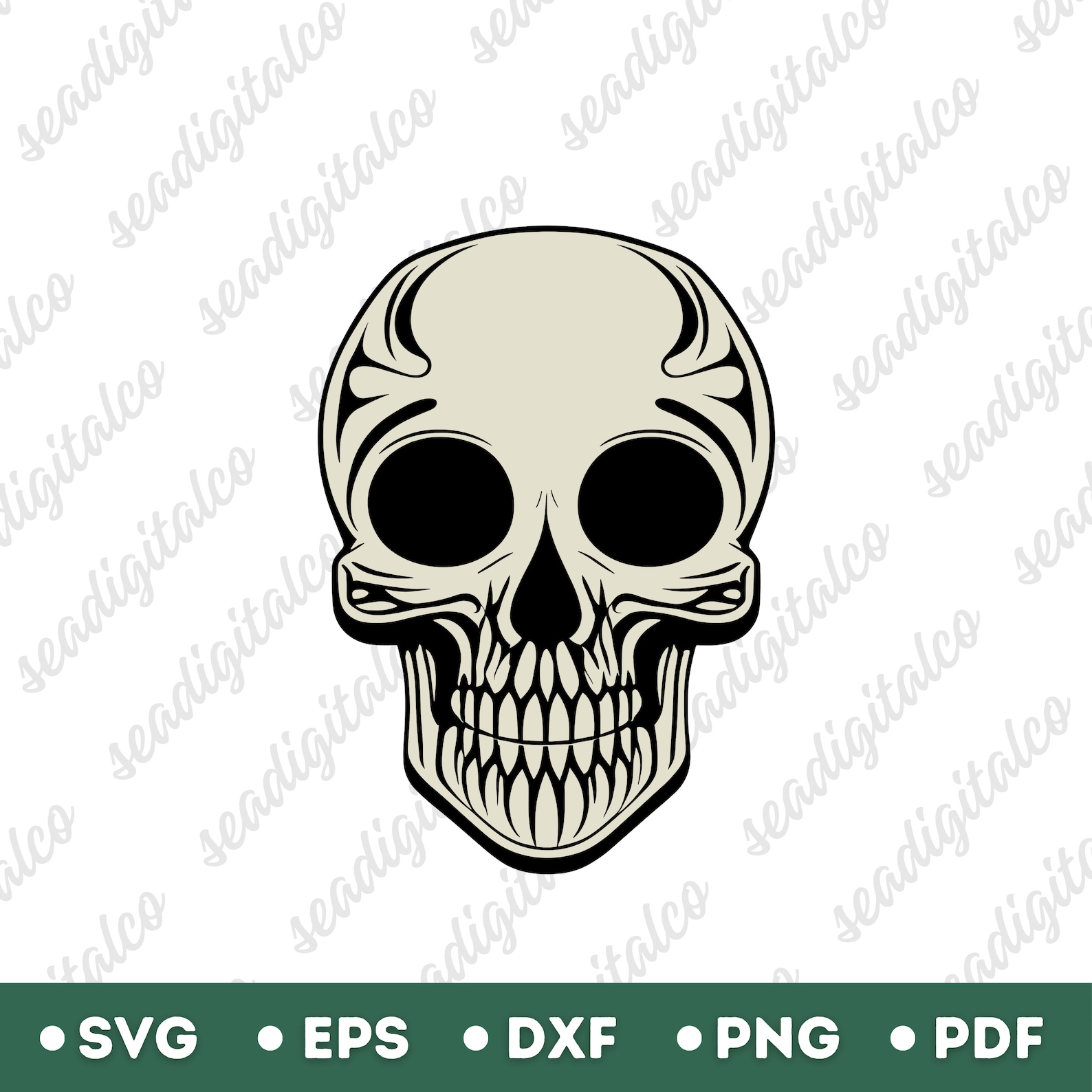 Skull Svg File, Human Skull Svg, Skull Svg Cut Files for Cricut, Skull ...