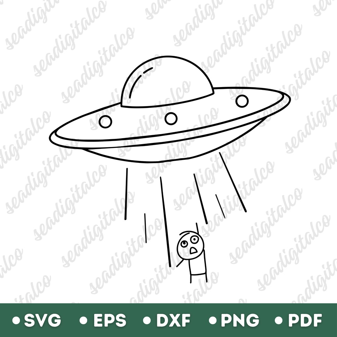 Alien Abduction SVG, UFO Svg, Ufo Clip Art, Spaceship Svg, Space ...