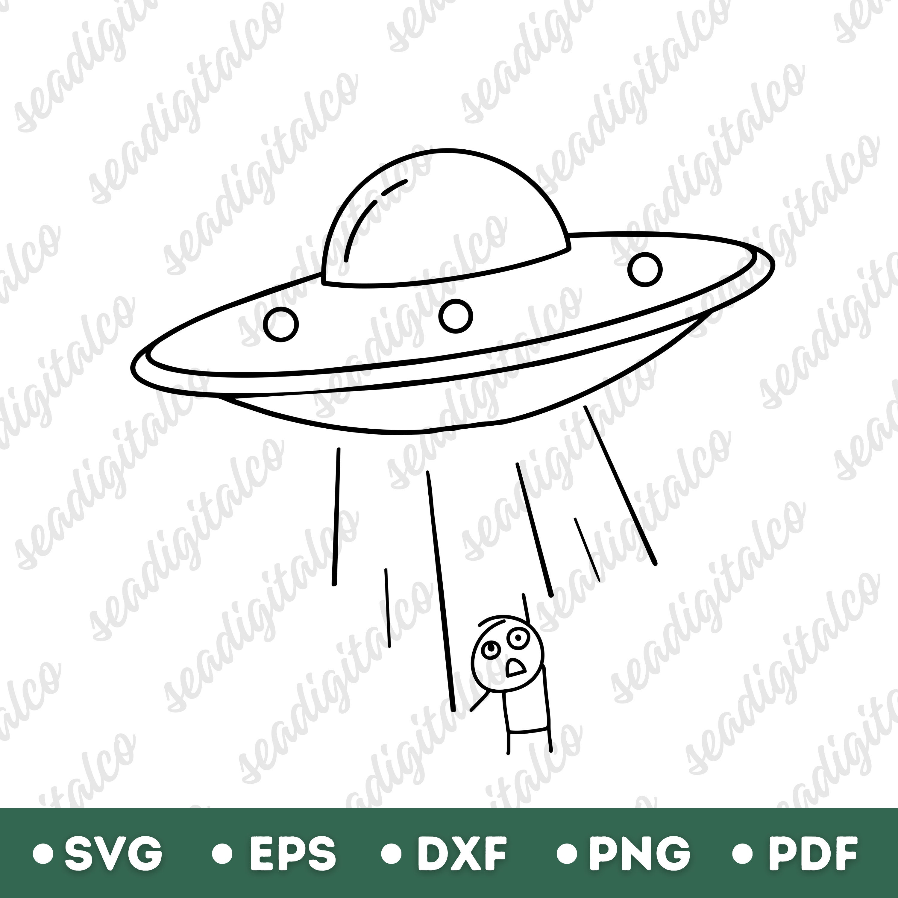 Alien Abduction SVG, UFO Svg, Ufo Clip Art, Spaceship Svg, Space ...
