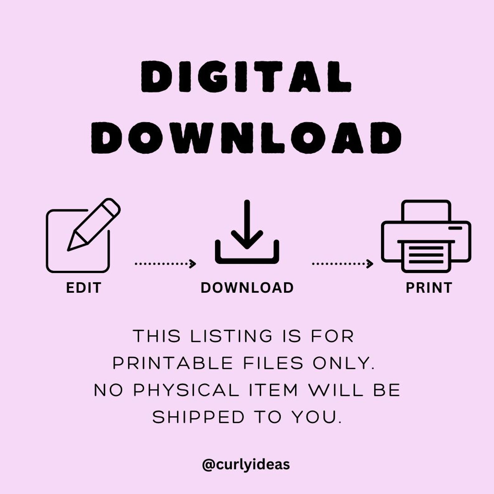 Cocktail Menu | Happy Hour Menu | Editable and Printable Template | by ...