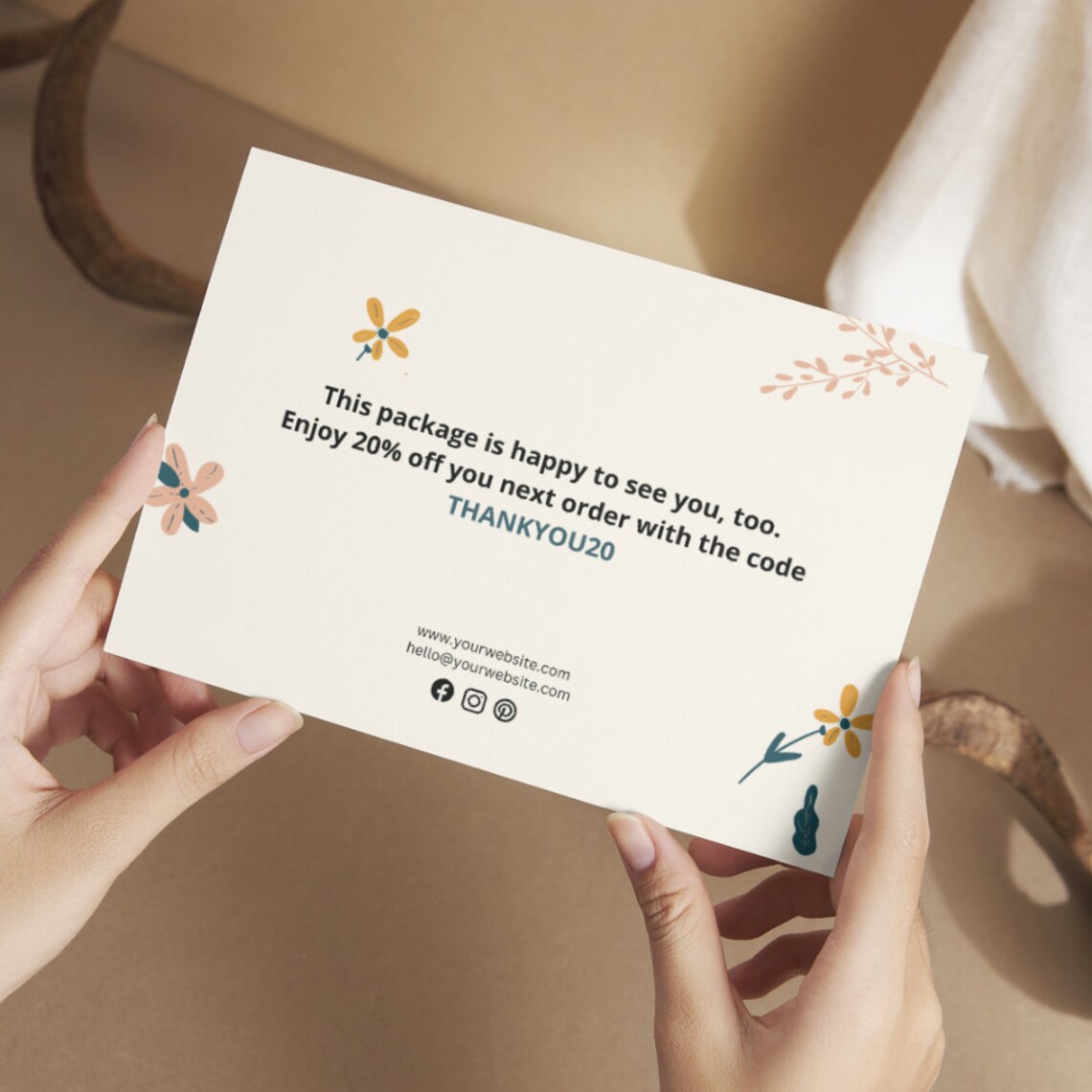 Thank You Card Business Thank You Card Template Printable Card by Curly ...