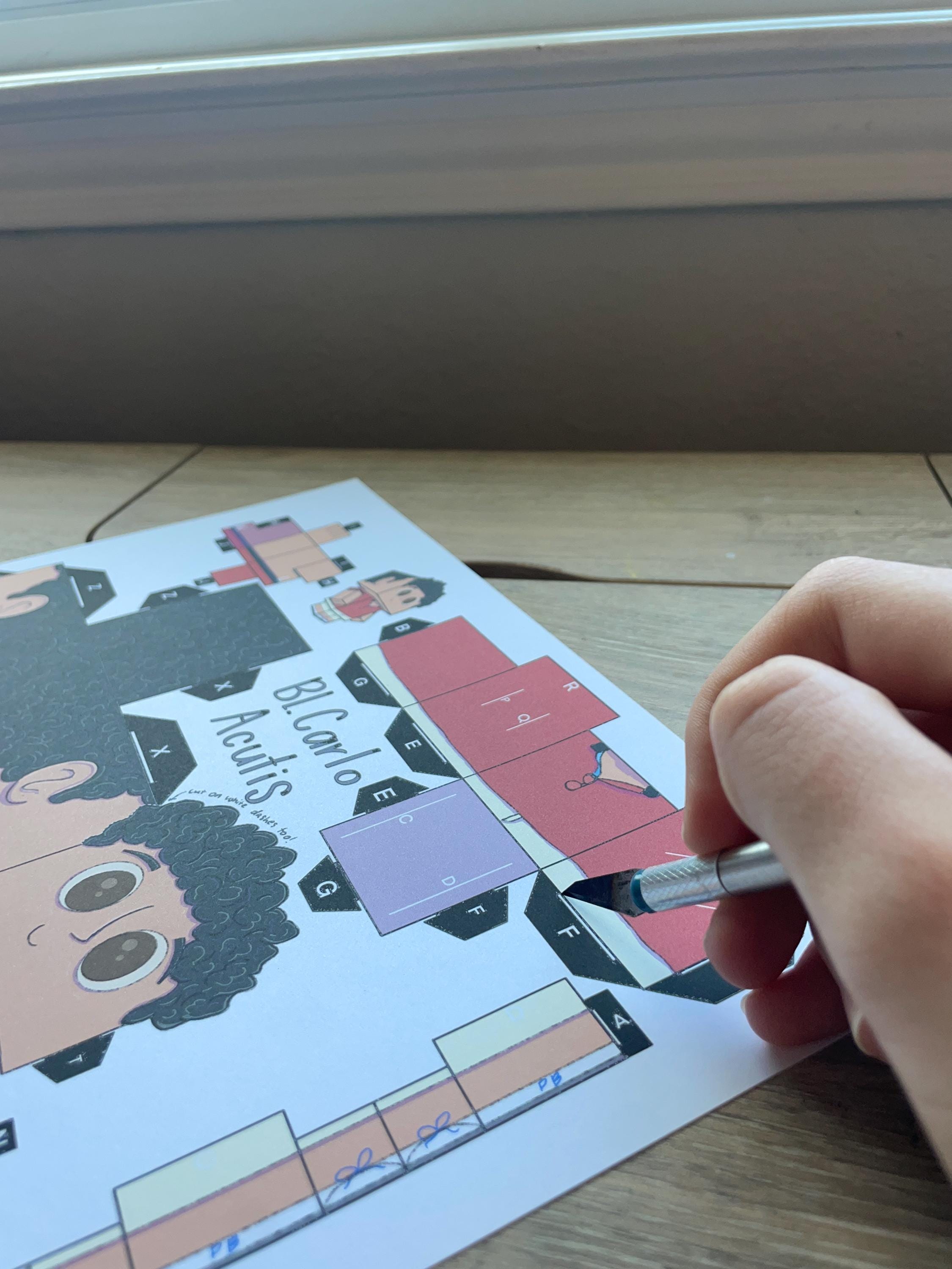 DIY Bl. Carlo Acutis Boxhead, St. Carlo Acutis Printable, Saint Carlo Paper Toy, Blessed Carlo ...