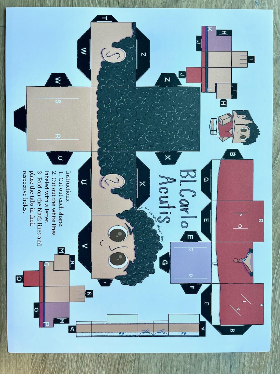 DIY Bl. Carlo Acutis Boxhead, St. Carlo Acutis Printable, Saint Carlo ...