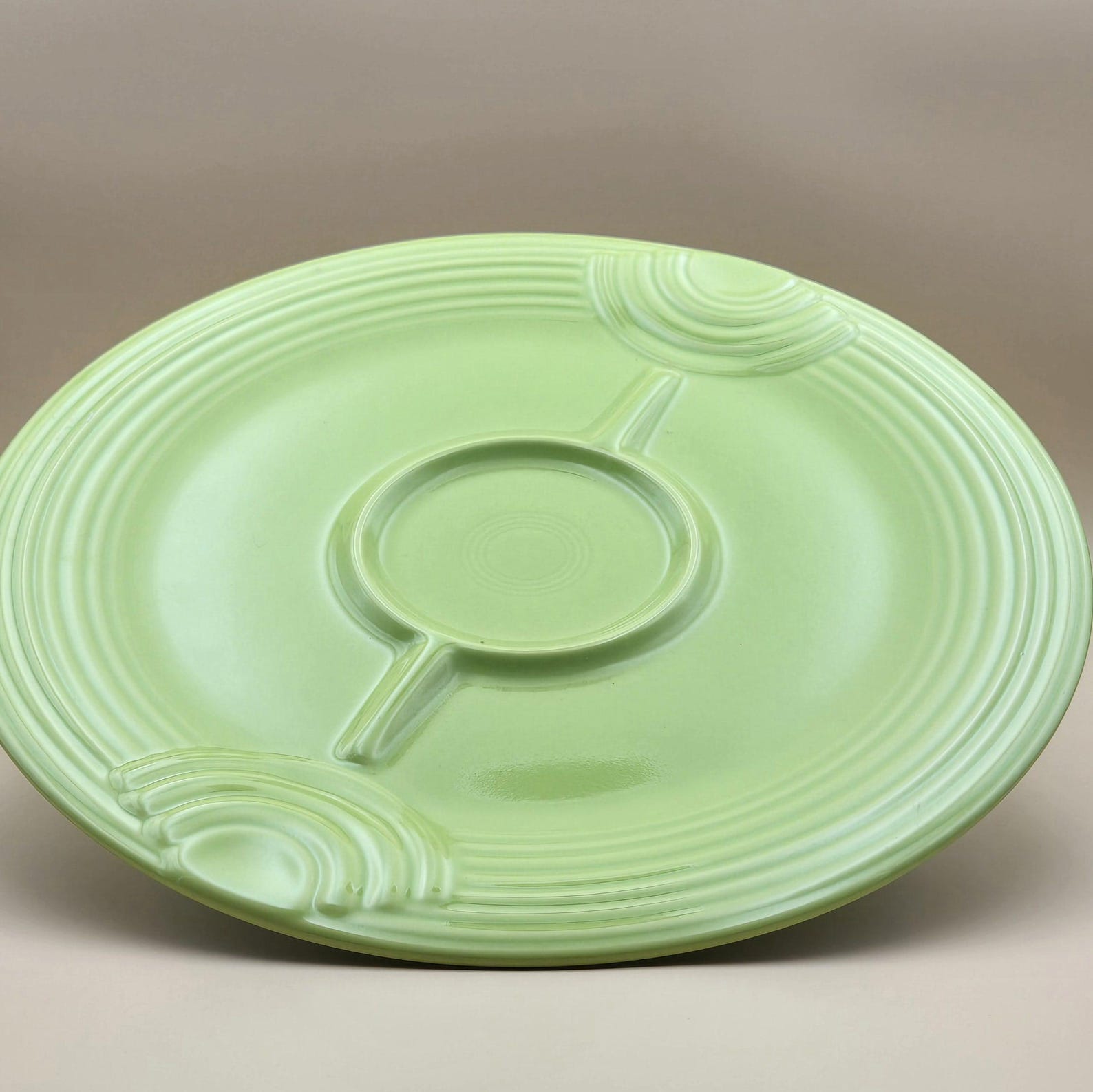 Fiesta Chartreuse Chip & Dip Set, Retired Fiesta Ware Homer Laughlin ...