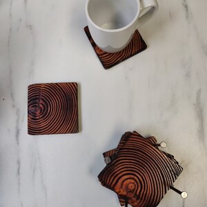 Set of 6 Handmade Rustic Reclaimed Wood Coasters With Holder - Etsy