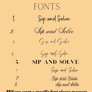 Sip and Solve Wedding Cocktail Hour Crossword Puzzle- Custom - Etsy