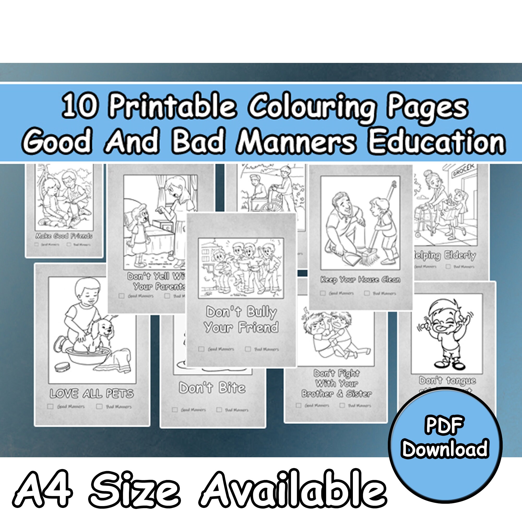 Coloring Pages About Manners And Emotions