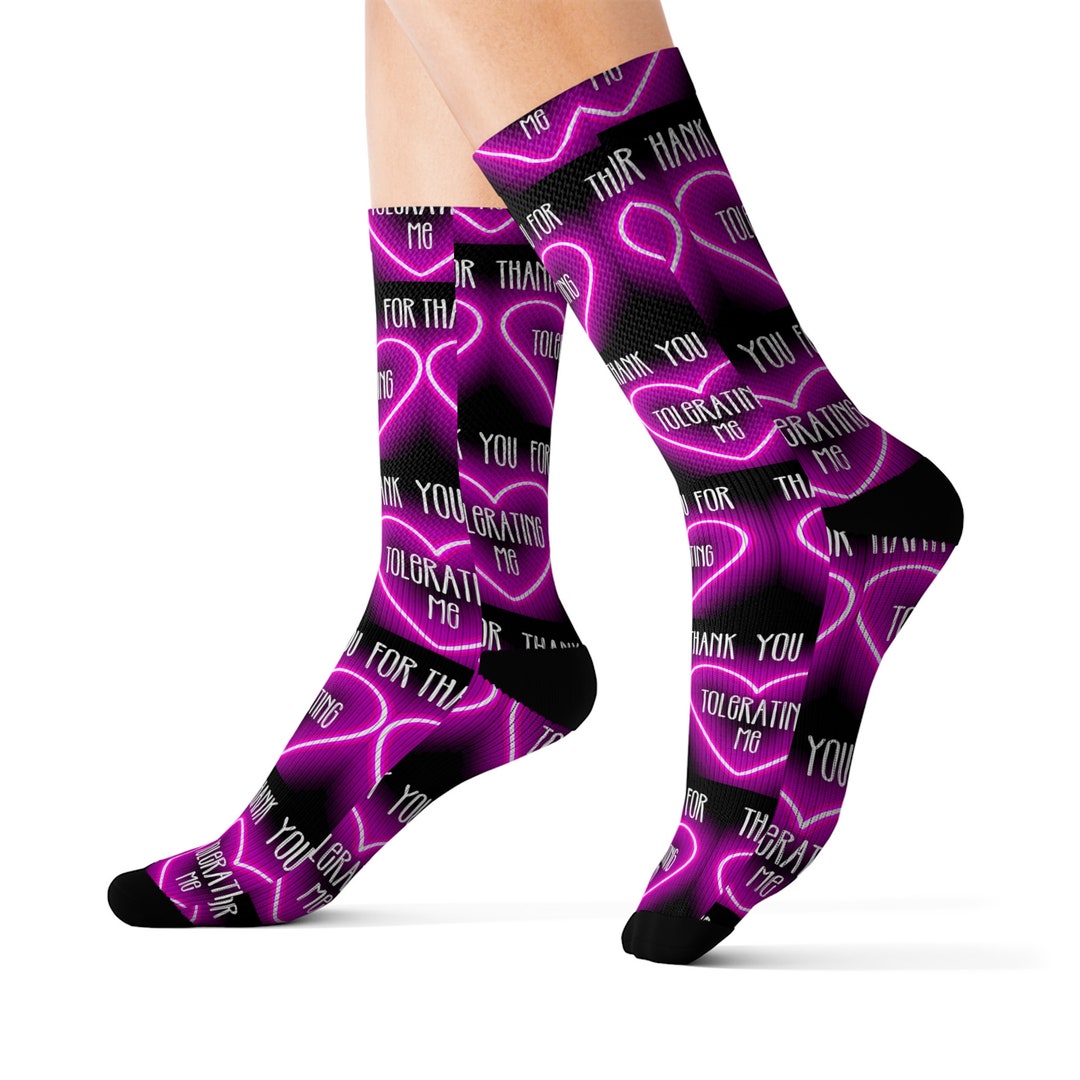 Valentine's Socks Thank You for Tolerating Me Perfect Gift for Your ...