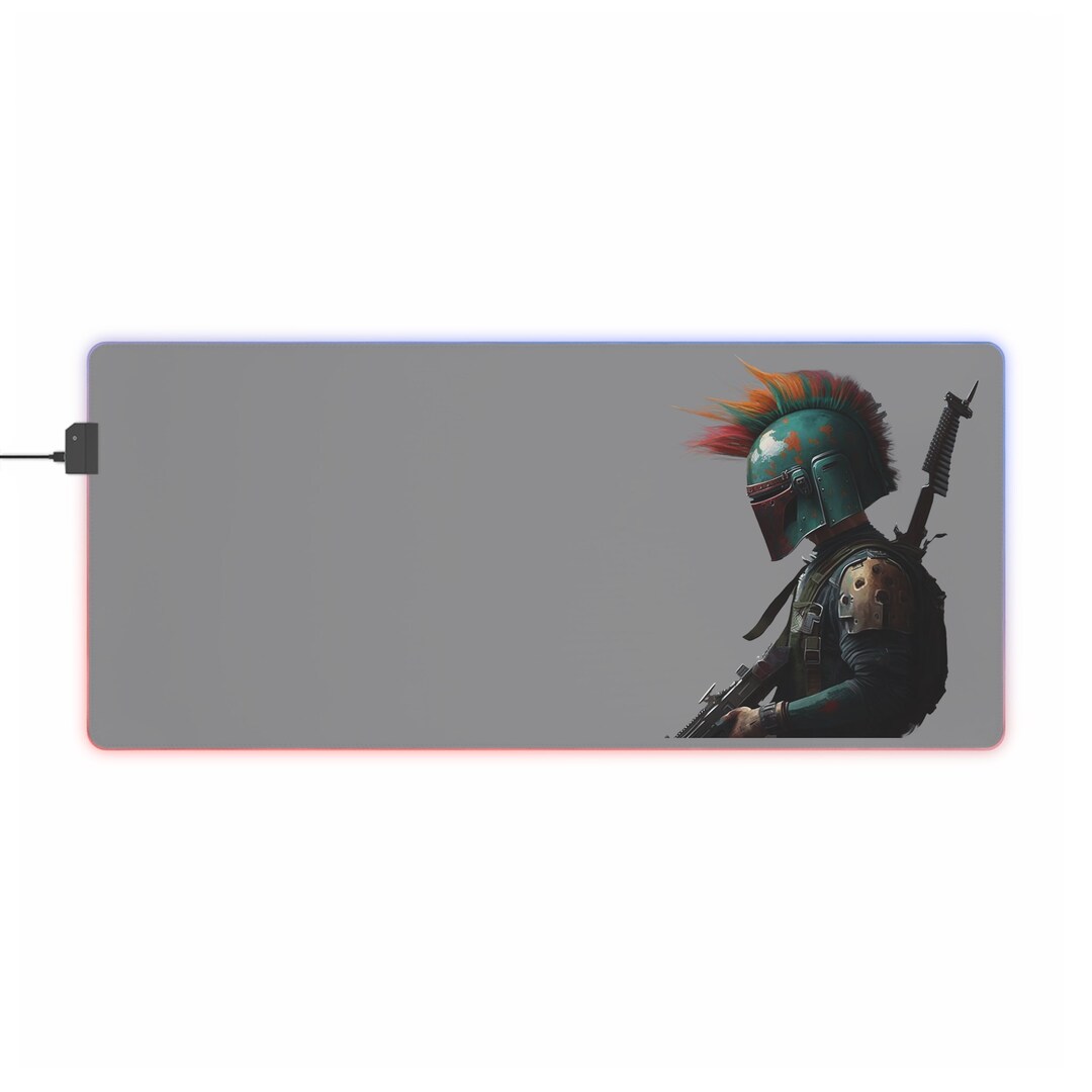 Mohawk Star Rockin Warrior LED Gaming Mouse Pad - Etsy