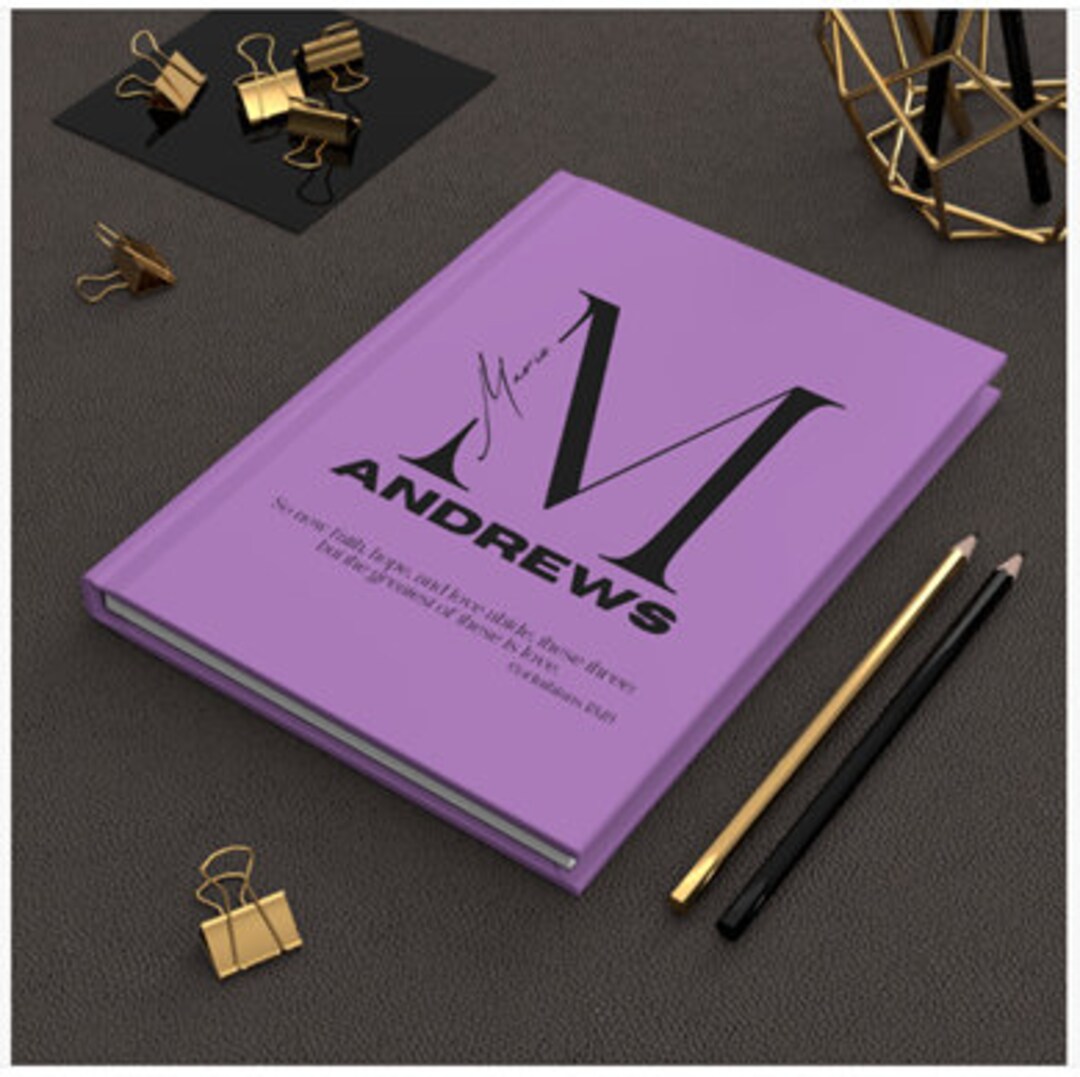 Personalized Minimalist Hardcover Journal Matte. Perfect Christmas Gift ...