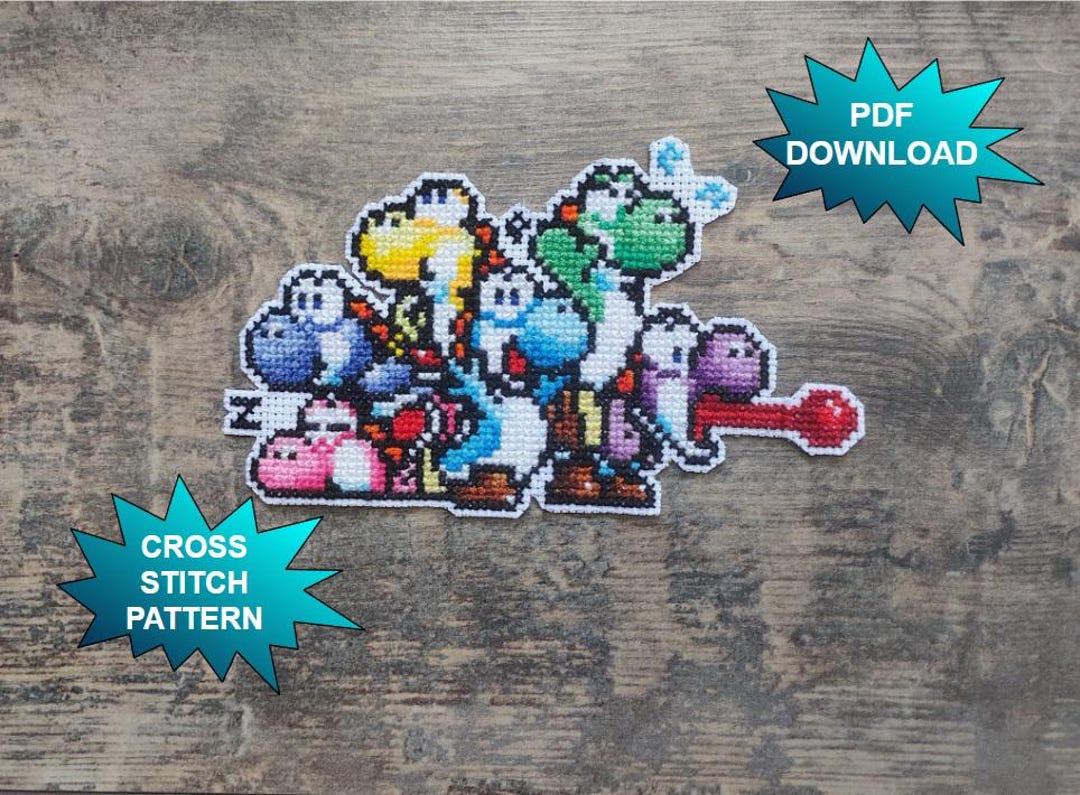 Cross Stitch Pattern: Yoshi (PDF Download) - Etsy