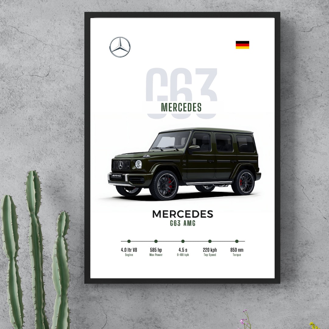 4 Mercedes AMG G63 Poster 4 G Wagon Poster Car Poster Printable Poster ...