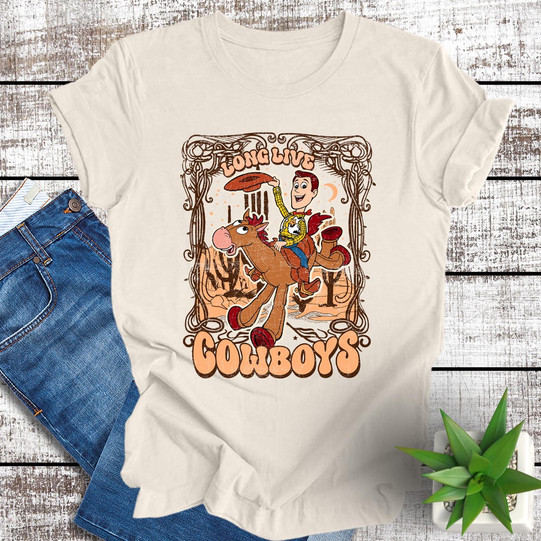 Toy Story Cowboy Woody Shirt, Retro Disney Pixar Toy Story Characters ...