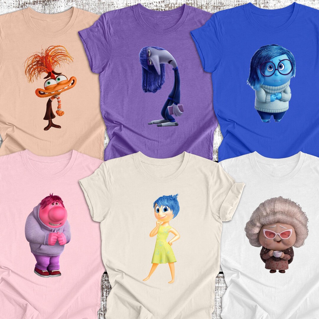 Inside Out Character Shirt, Custom Inside Out 2 Movie Shirts, Inside ...