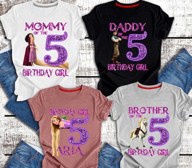 Rapunzel Family Matching Shirts Rapunzel Birthday Shirt - Etsy