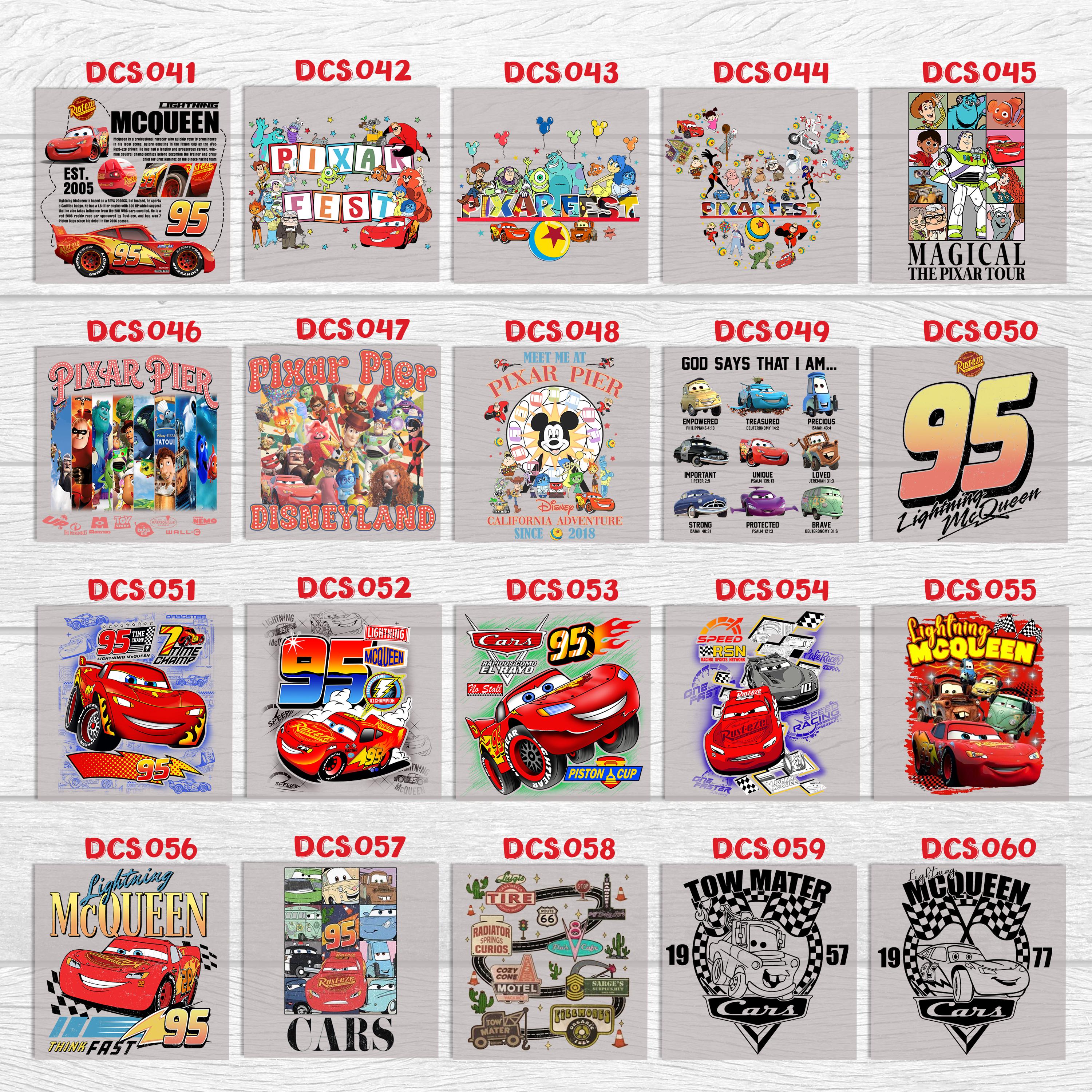 Cars DTF Transfers, Cars Movie Heat Transfer, Disney Ready to Press ...