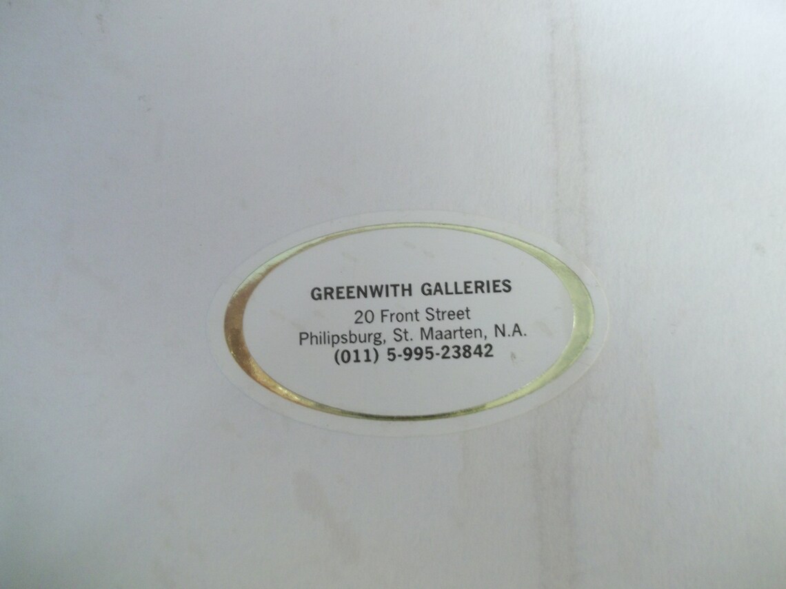 Vintage Paper Historic Map of St. Martin/st. Maarten by Greenwith ...