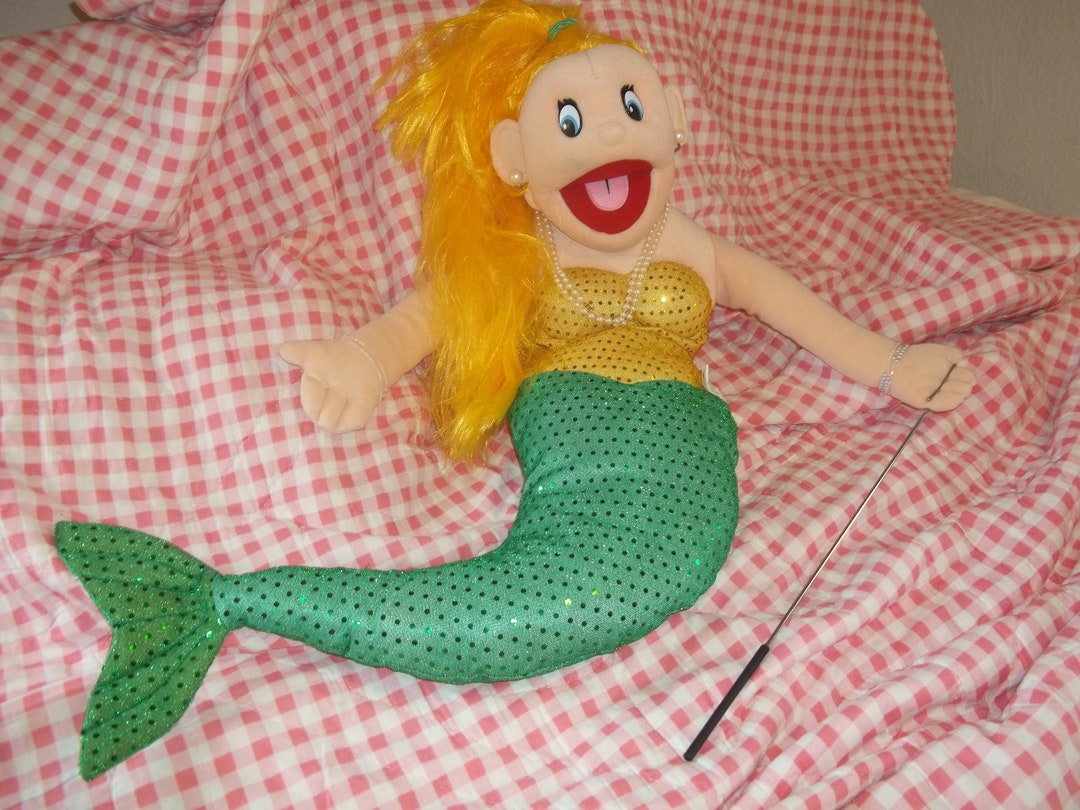Mermaid Puppet Ventriloquist Doll With Detachable Arm Control Rod by ...