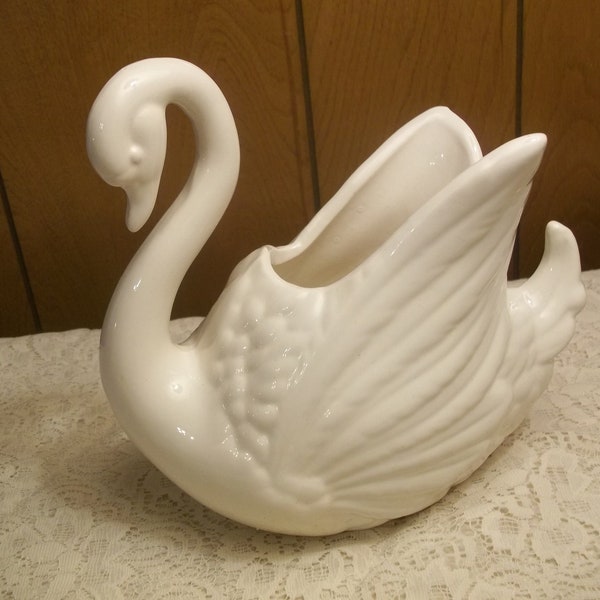 Ceramic Swan Planter - Etsy