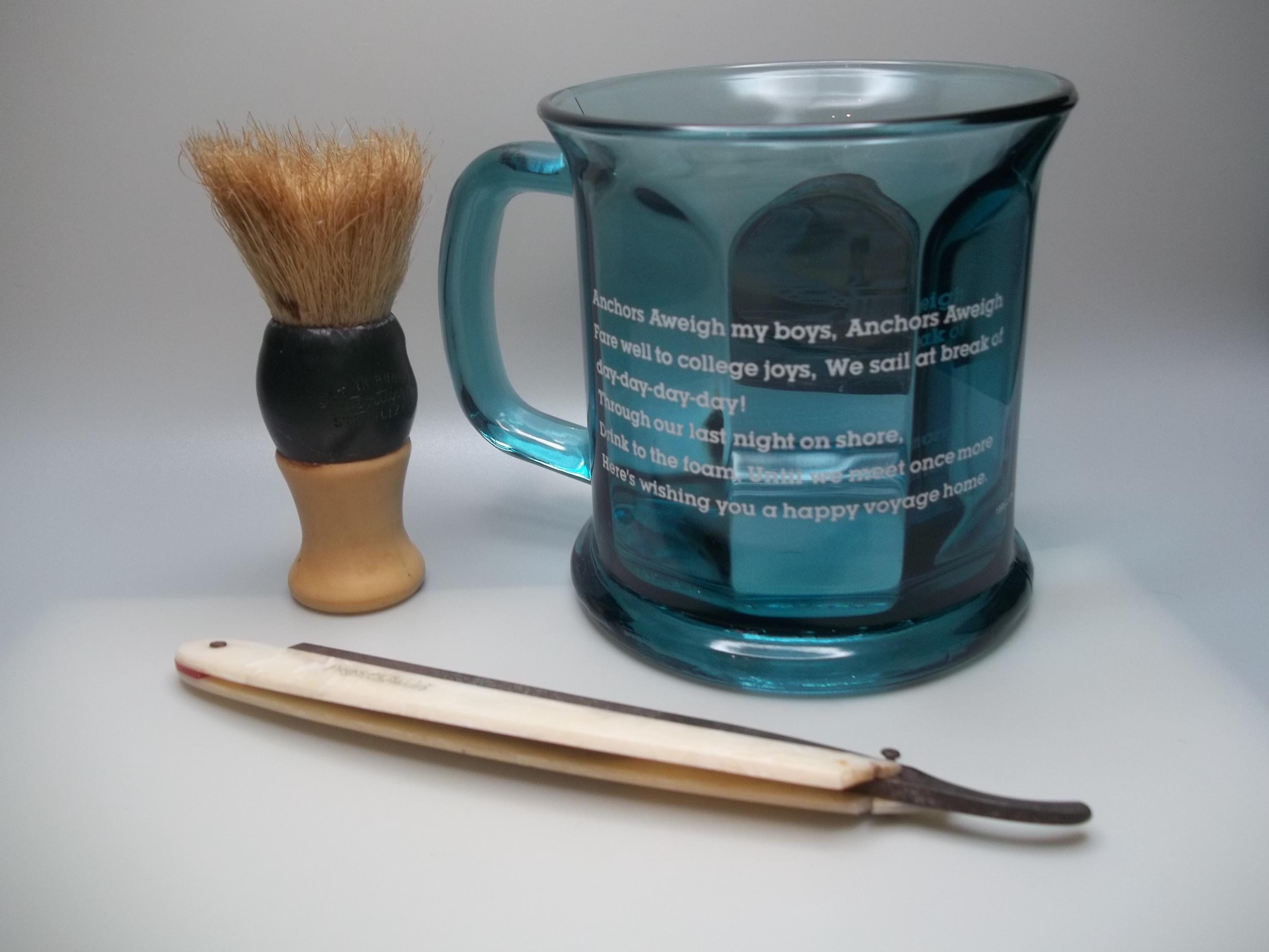 Vintage U.S. Navy Shave Set (3-piece) With 1995 Coffee Mug, Badger Hair ...