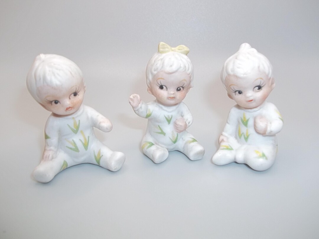 Rare 1950s Napco Bisque Ceramic Babies of the Month Figurines (set of 3 ...