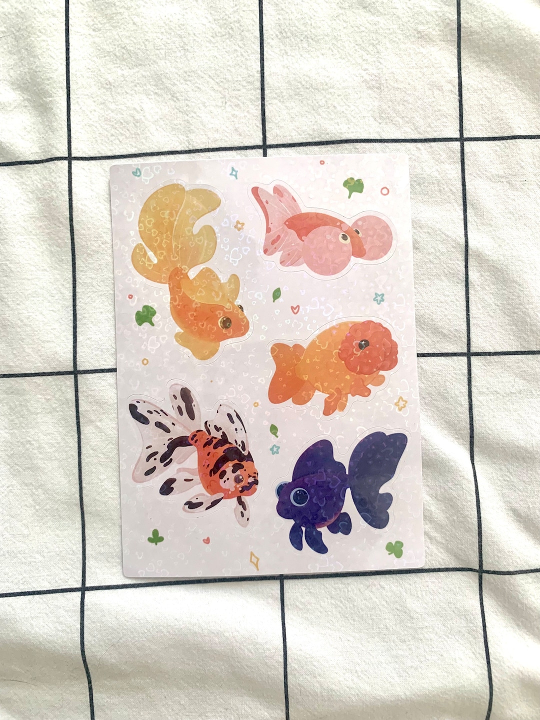 Holo Goldfish Sticker Sheet | Kawaii | Fish Stickers | Cute | Vinyl ...