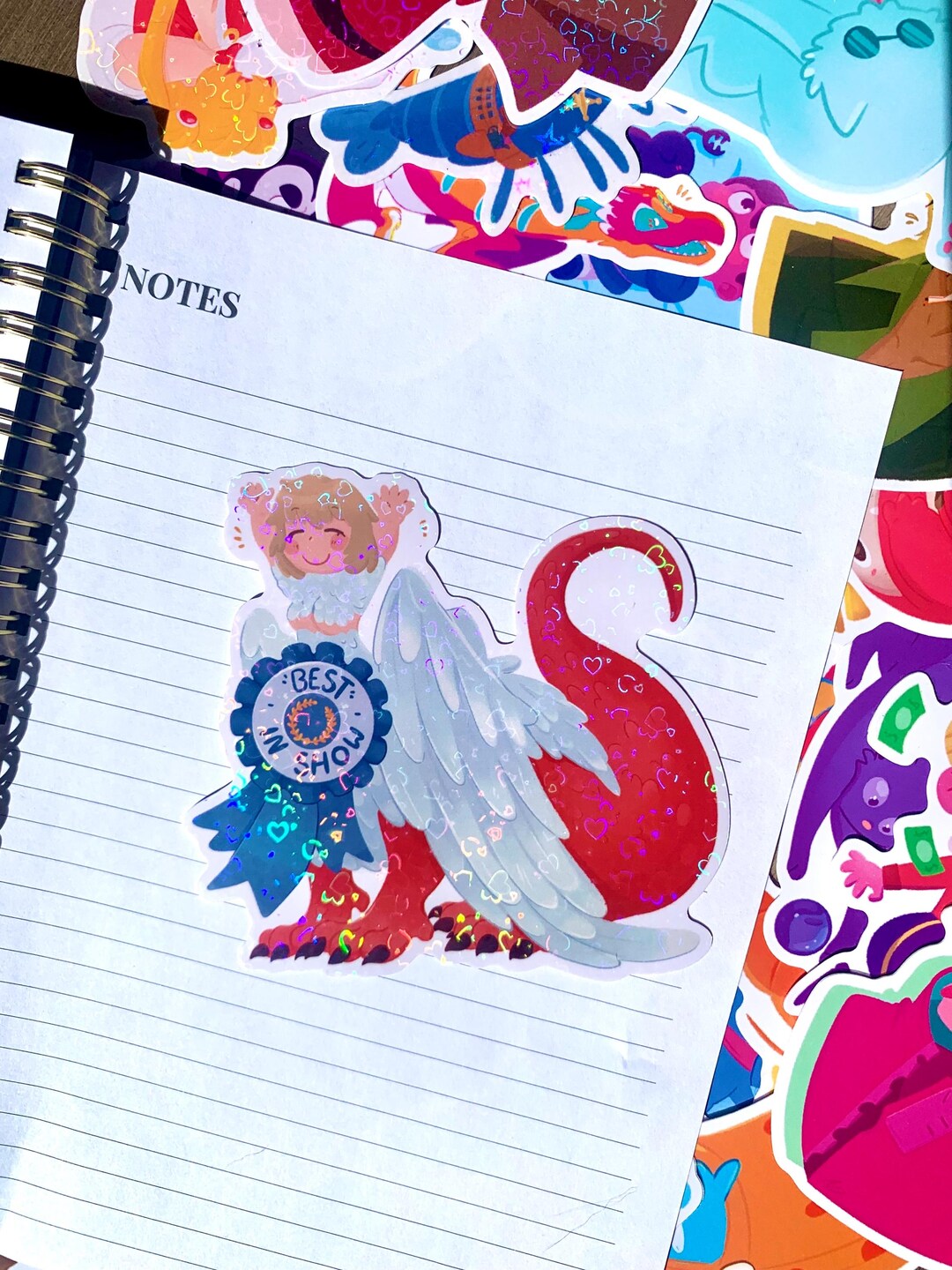 Dragon-chicken Holo Sticker | 4 Inches | Stationery | Anime Sticker ...