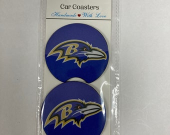 Baltimore Ravens Ceramic Car Coaster Set of 2, Baltimore Ravens Car ...
