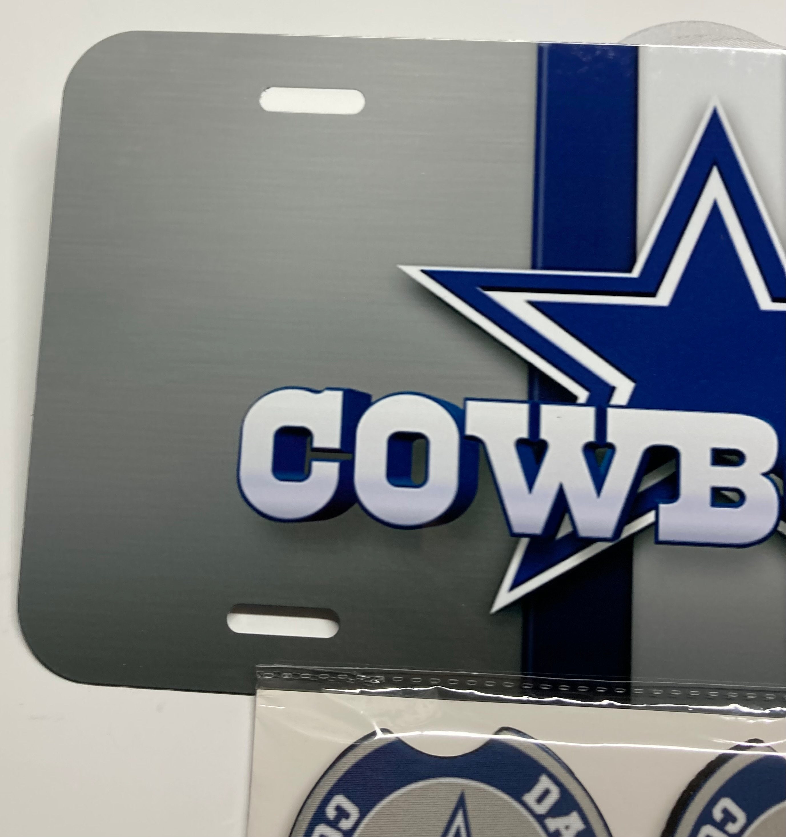 Dallas Cowboys License Plate With Car Coasters - Etsy