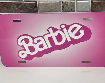 Barbie Doll Inspired License Plate Pink/silver/red Brand NEW - Etsy