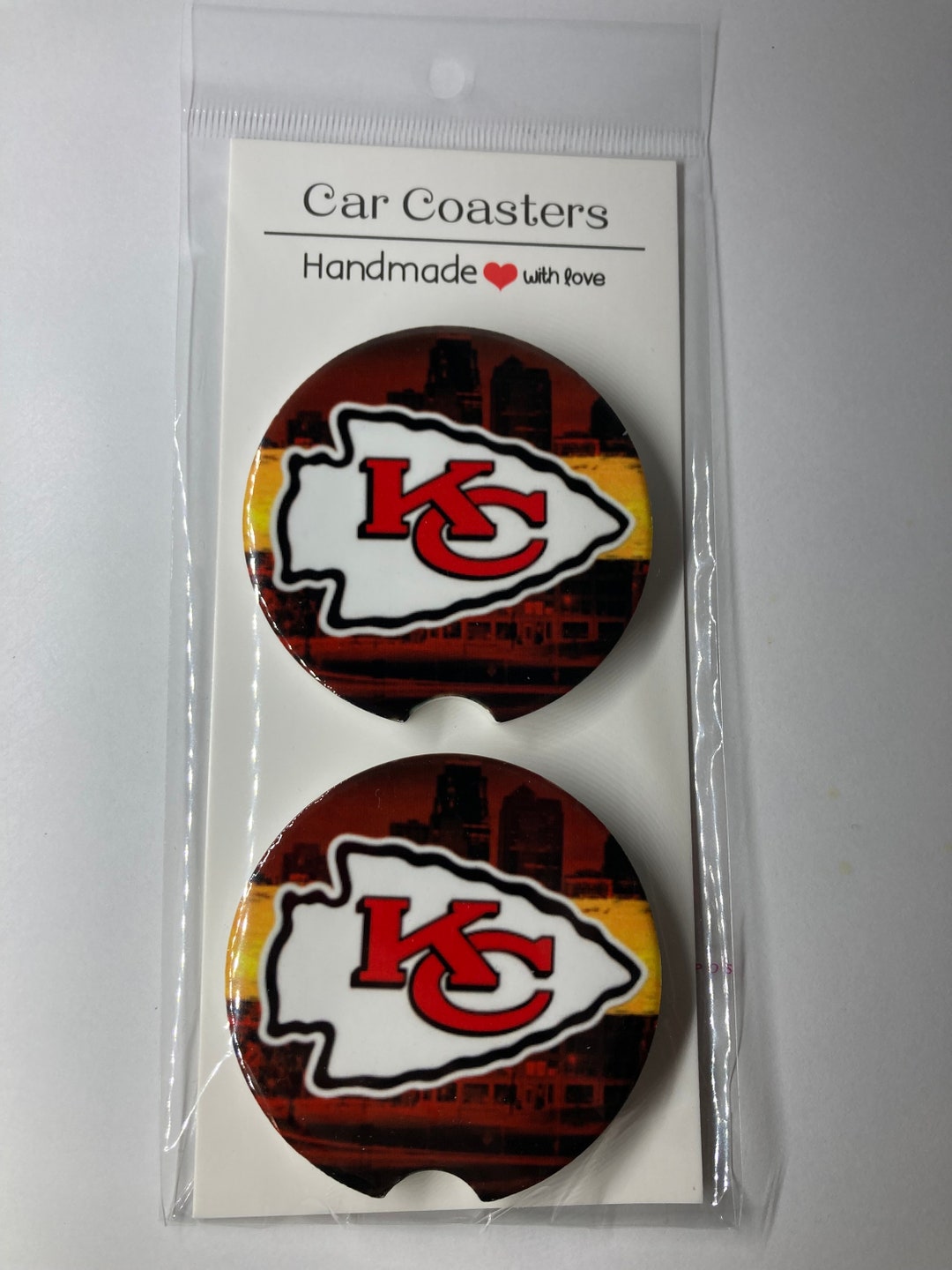 Kansas City Chiefs Ceramic Car Coasters - Etsy