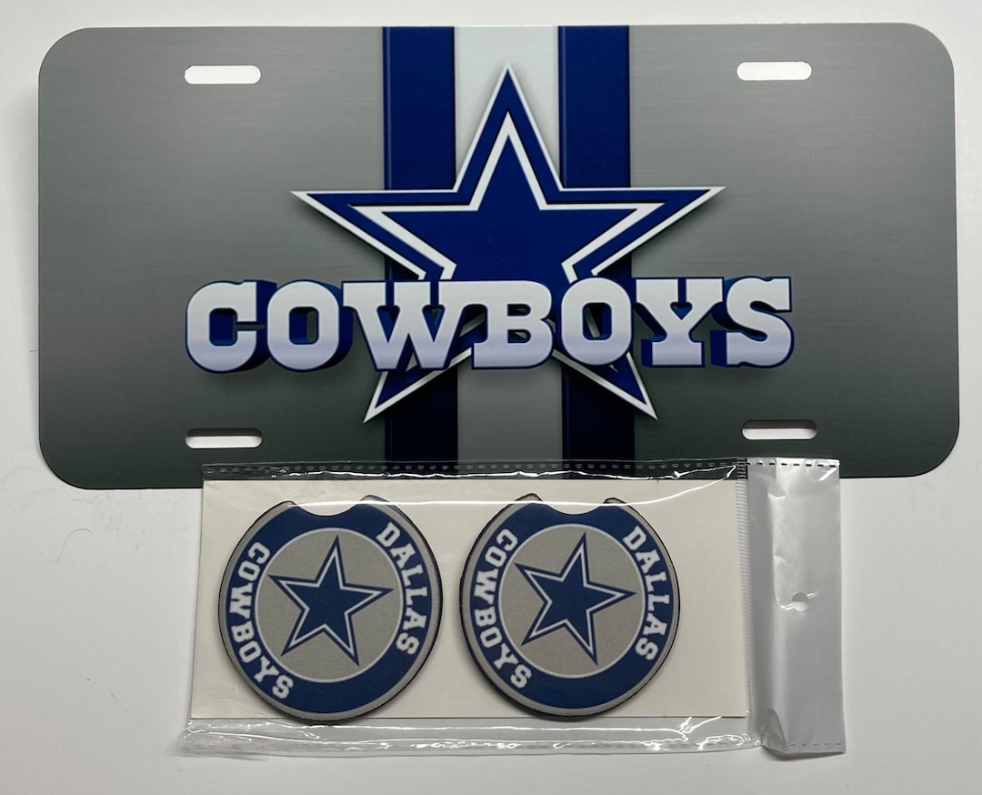 Dallas Cowboys License Plate With Car Coasters - Etsy