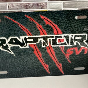 Ford Raptor SVT License Plate - Etsy