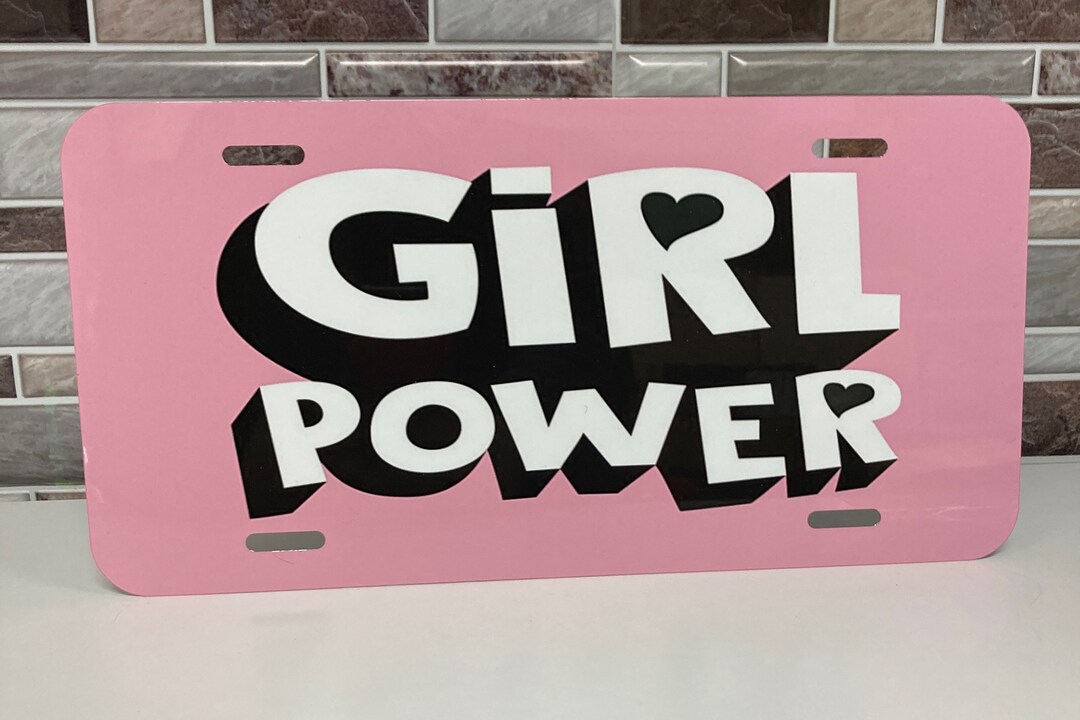Girl Power License Plate - Etsy