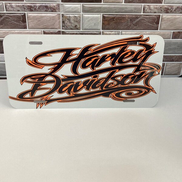 Harley Davidson License Plate Png - Etsy