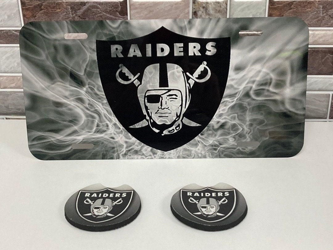 LA Raiders License Plate With Car Coasters - Etsy