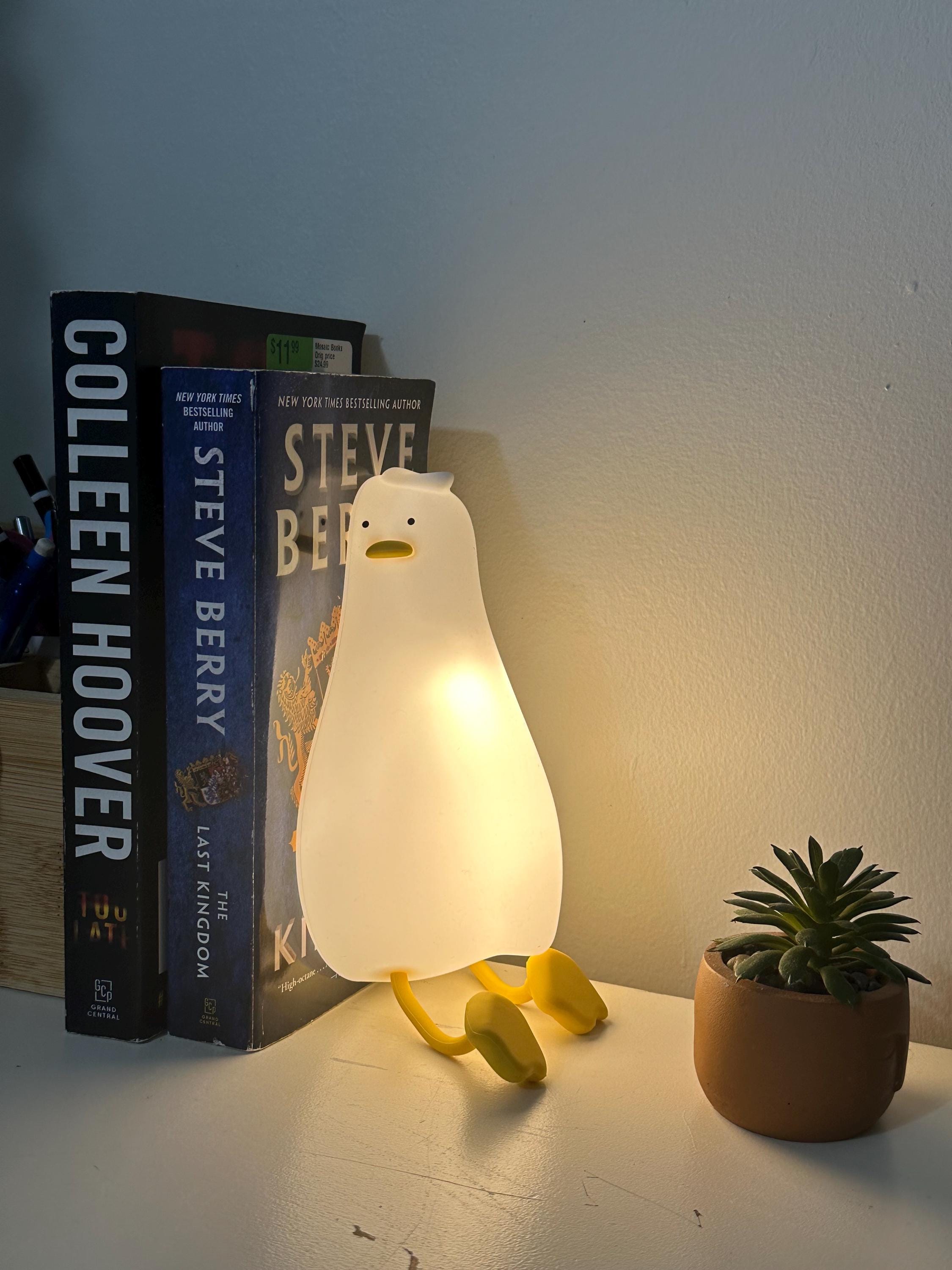 Adorable Duck Night Light Rechargeable Silicone Lamp With Dimmable ...