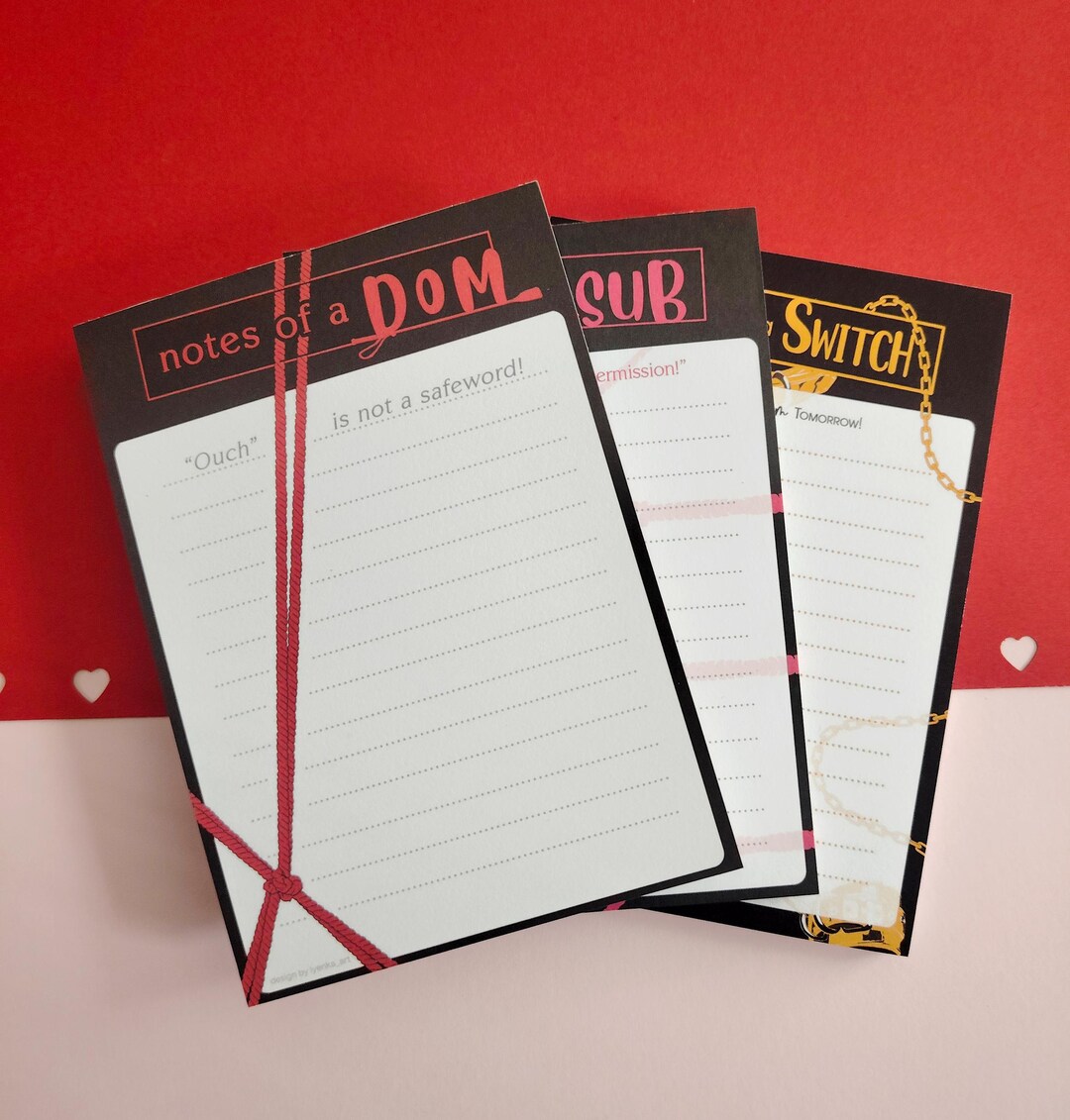A6 NOTEPADS [ Sub-dom Switch ] - Etsy