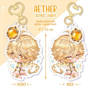 AETHER Acrylic Charm 3 Genshin Impact - Etsy