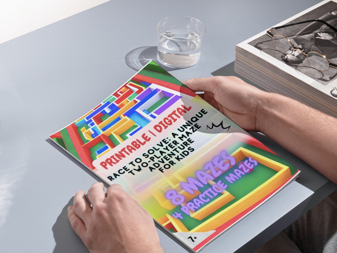 Race to Solve Mazes A Unique Activity Book Two Player Maze - Etsy